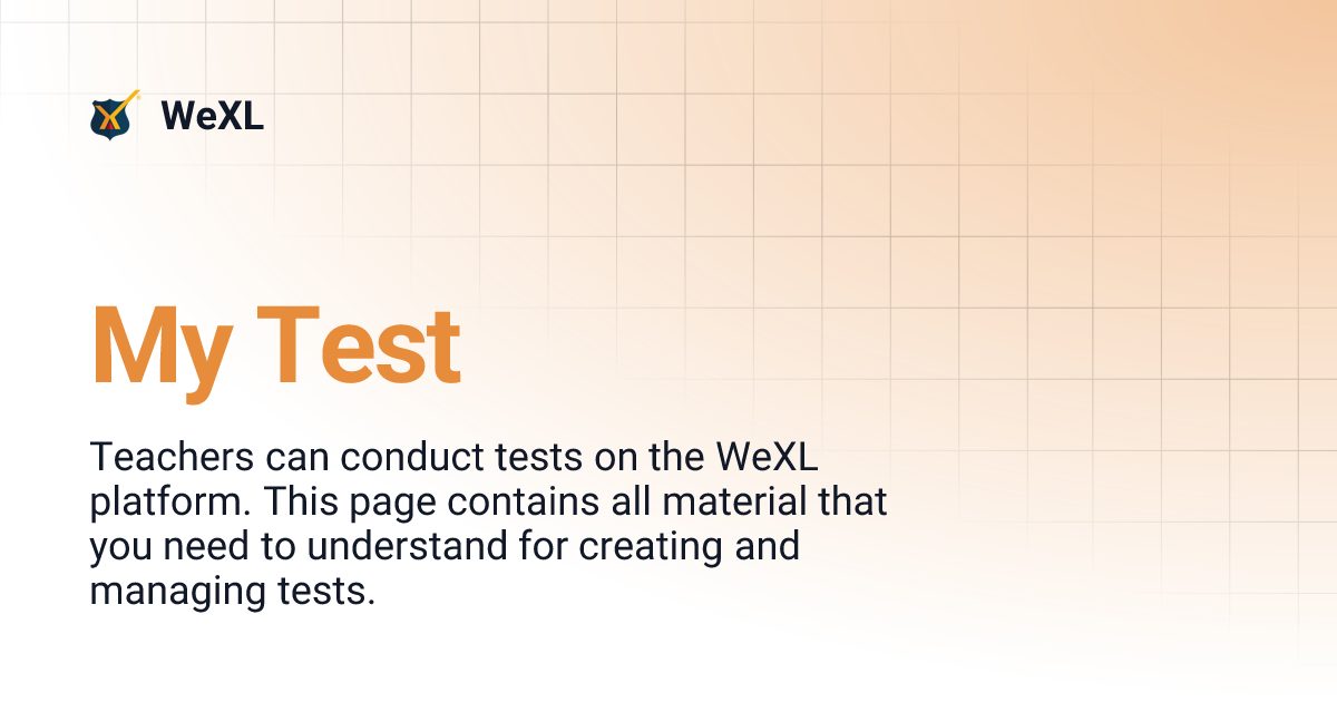 My Test | WeXL