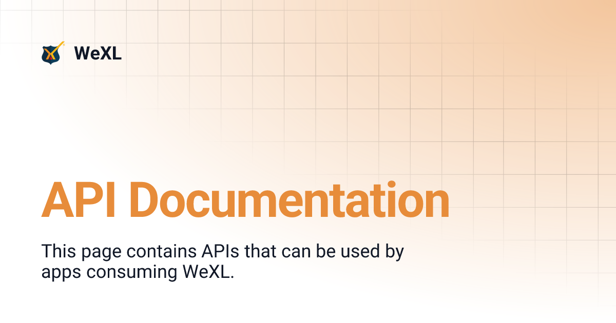 API Documentation | WeXL