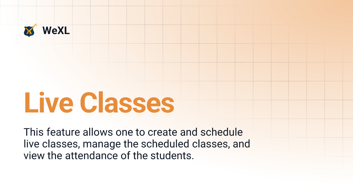 Live Classes | WeXL