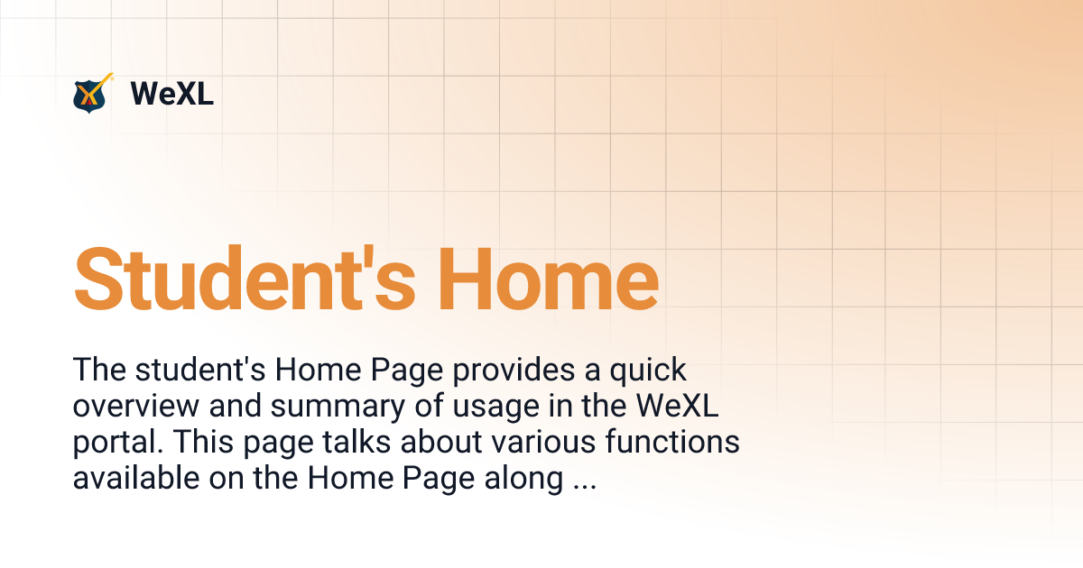 Student's Home | WeXL