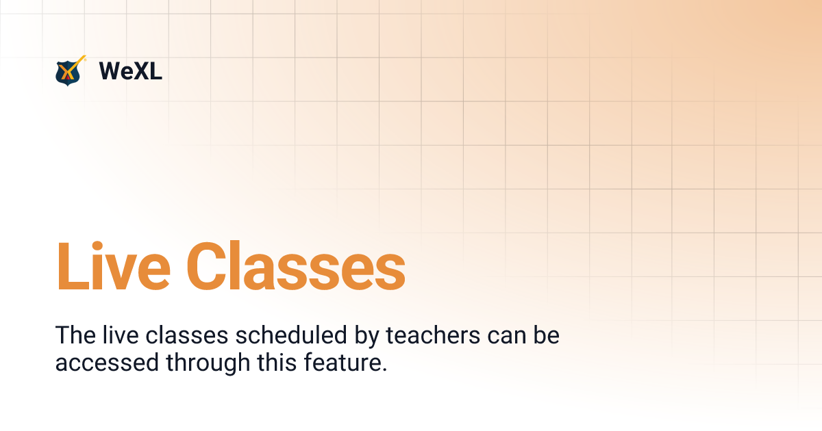 Live Classes | WeXL