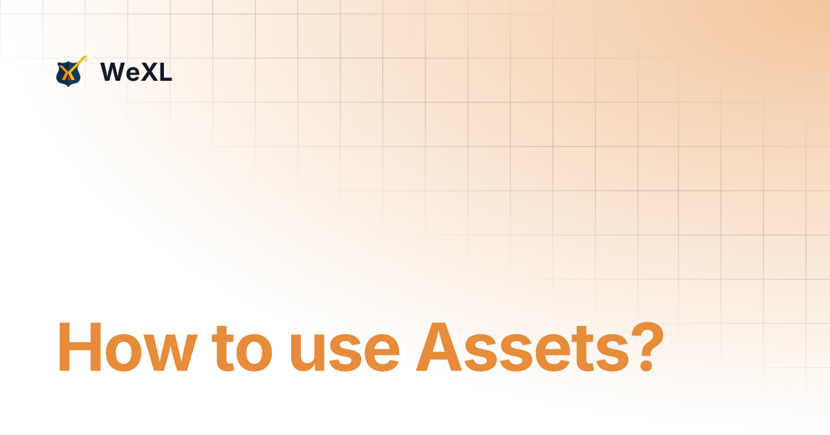 How to use Assets? | WeXL