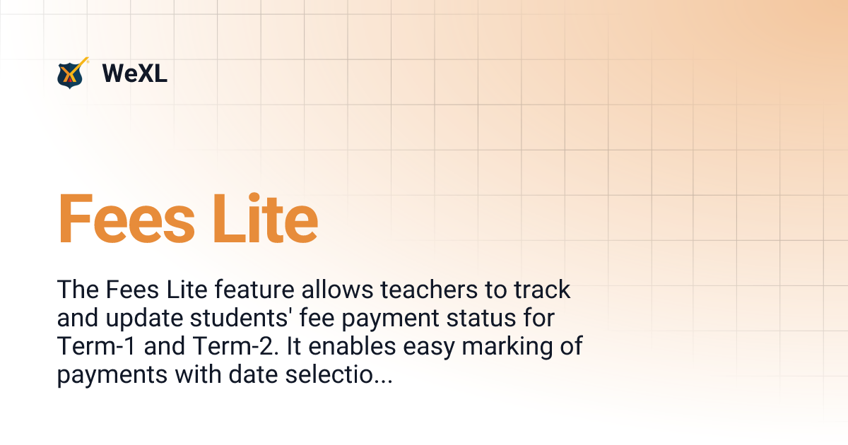 Fees Lite | WeXL