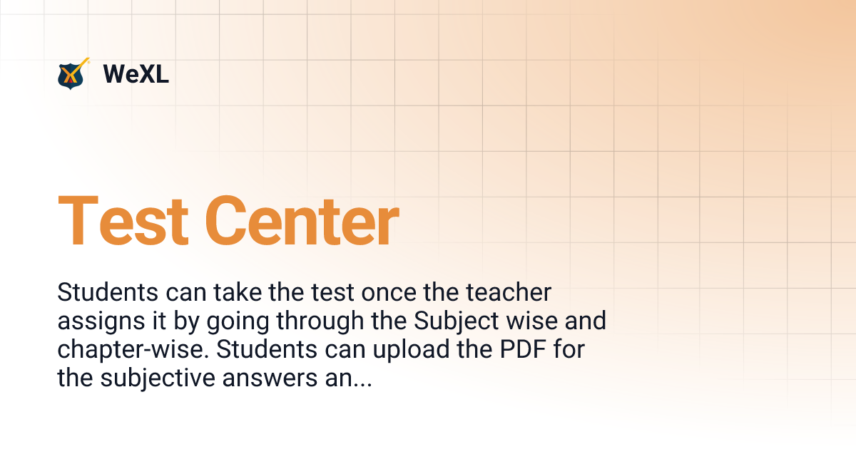 Test Center | WeXL
