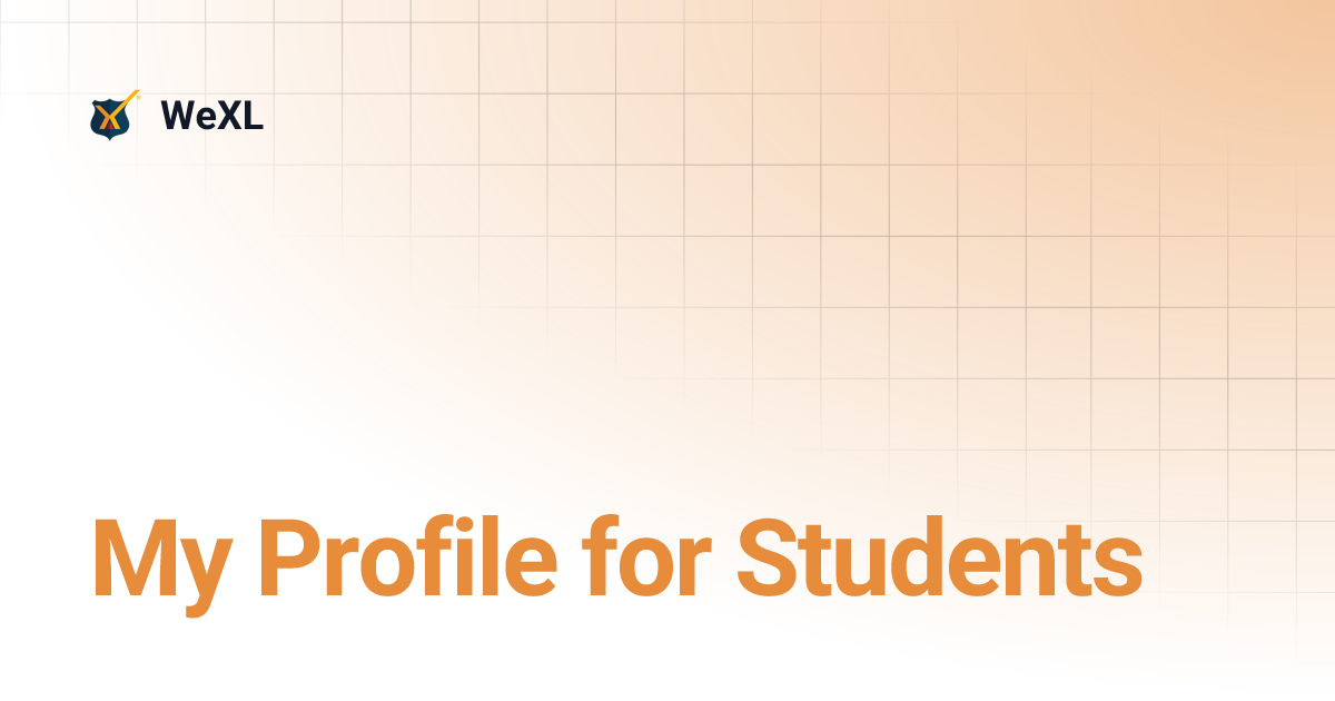 My Profile for Students | WeXL